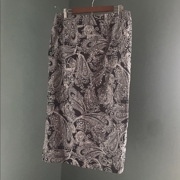 Rena Rowan | Skirts | Rena Rowan Black And White Paisley Skirt Y2k ...